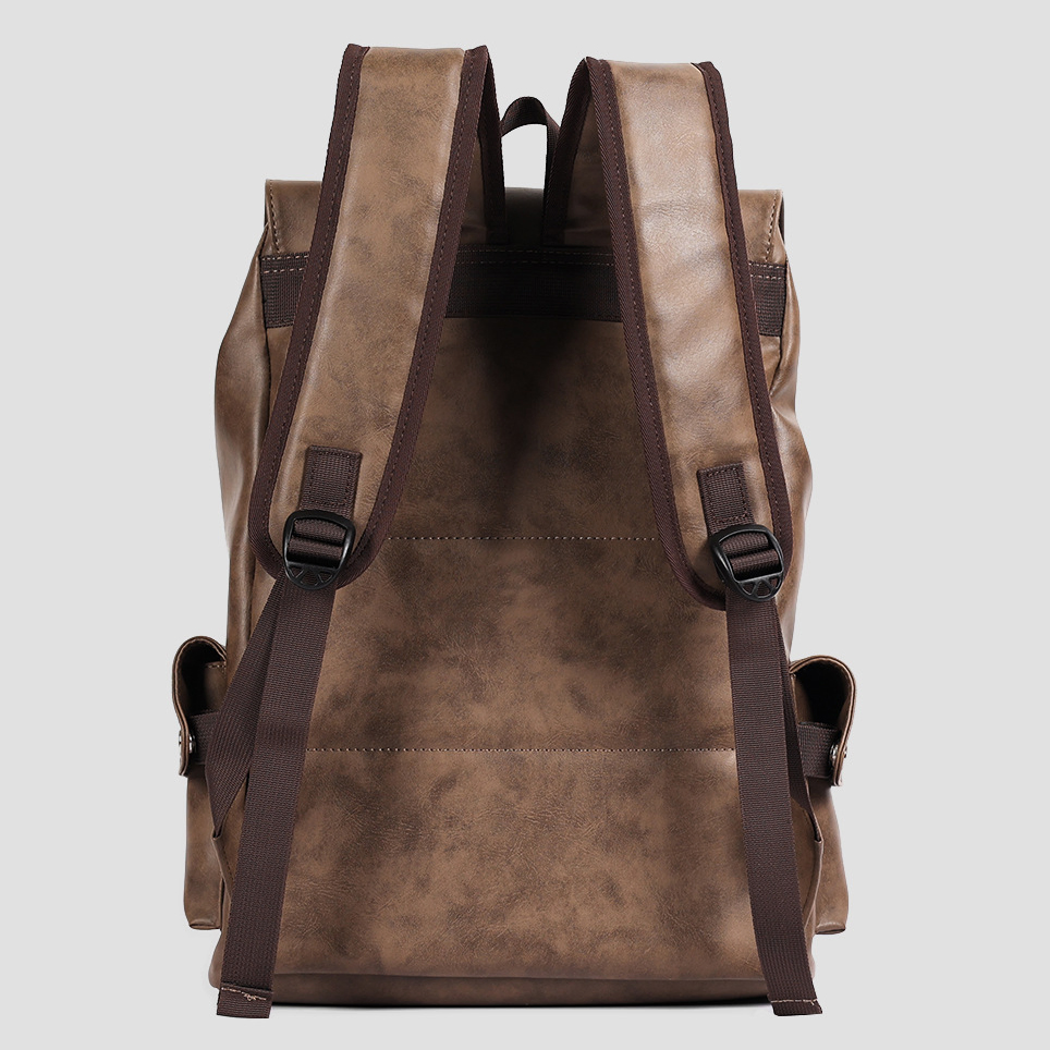 Premium Leather Retro Travel Backpack for Men – Large Capacity Laptop ...